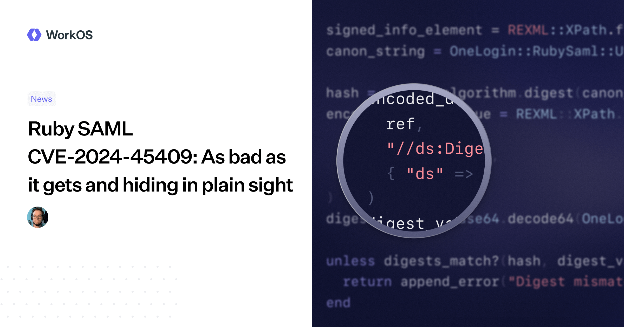 Ruby SAML CVE-2024-45409: As bad as it gets and hiding in plain sight — WorkOS