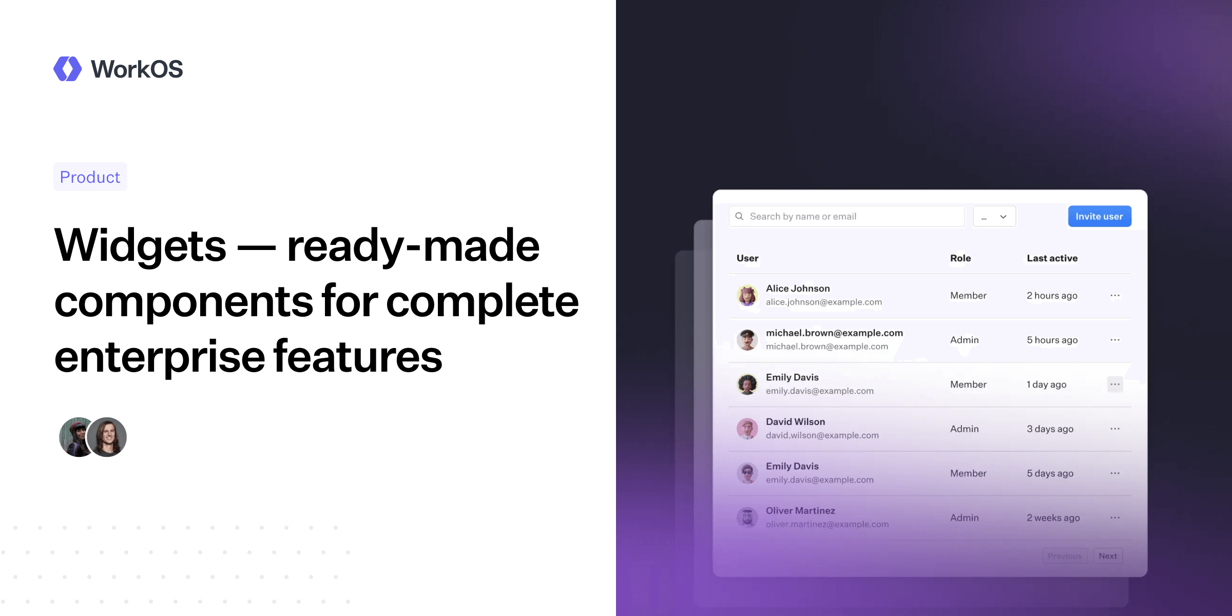 Widgets — ready-made components for complete enterprise features — WorkOS